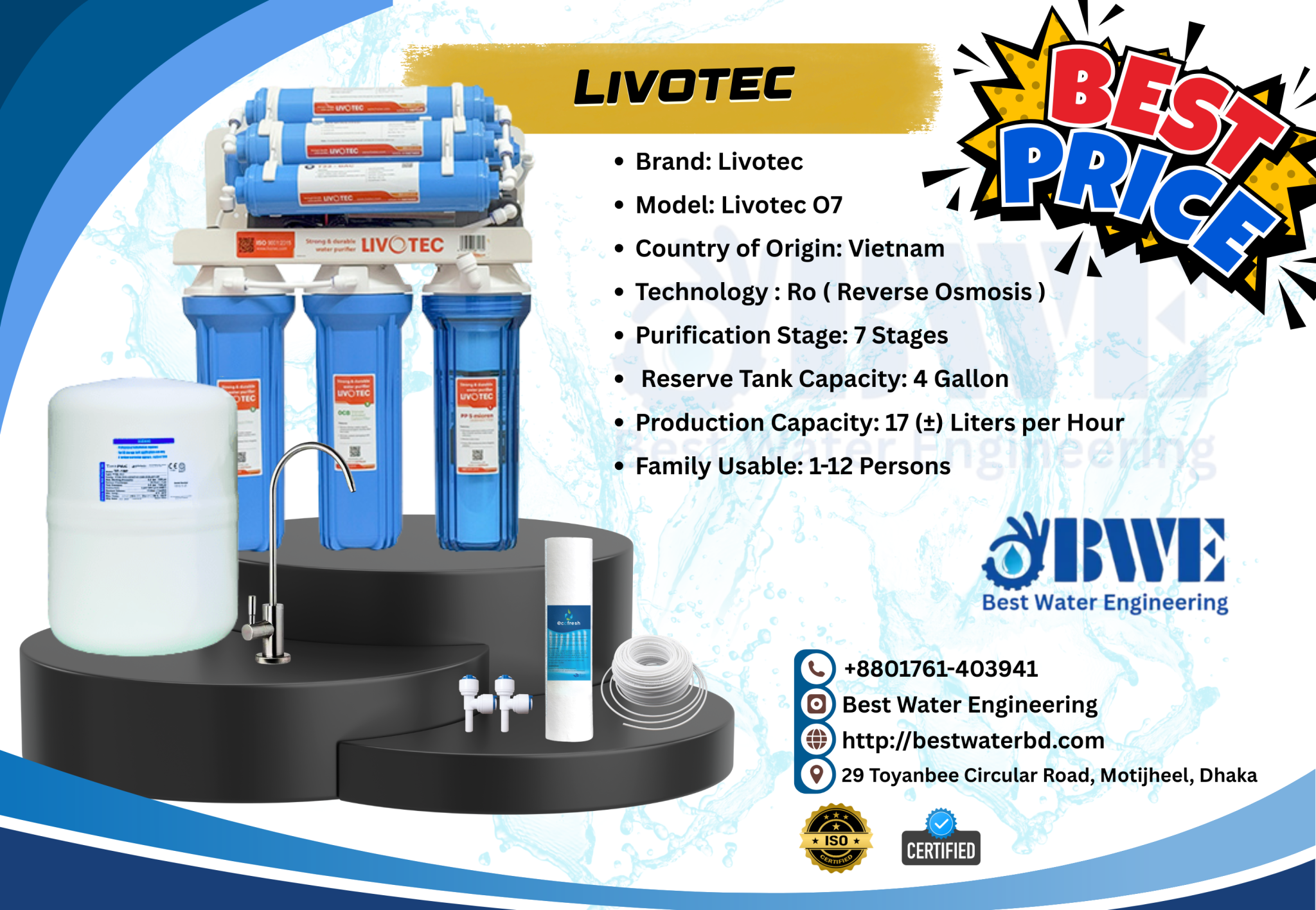 LIVOTEC WATER PURIFIER - Best Water Engineering